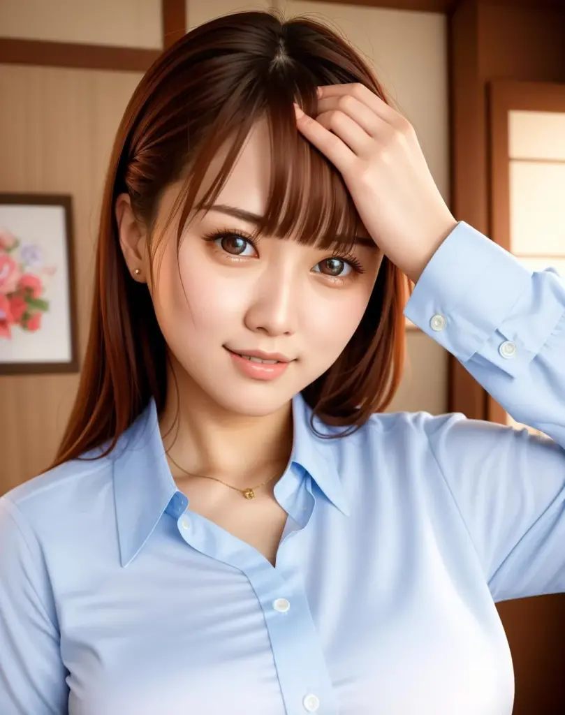 Busty Japanese Doll Lora,丰满的日本娃娃脸模 Qpipi